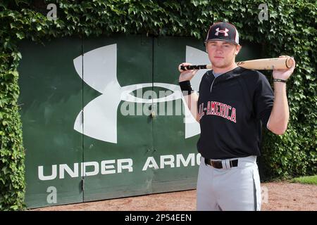 Mason Robbins (8) poses for a photo before the 2010 Under Armour All ...