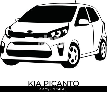 Vector silhouettes, icons of Kia brand cars Stock Vector Image & Art ...