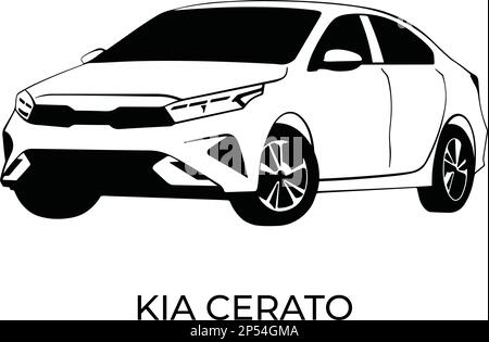 Vector silhouettes, icons of Kia brand cars Stock Vector Image & Art ...