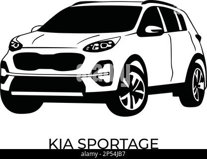 Vector silhouettes, icons of Kia brand cars Stock Vector Image & Art ...