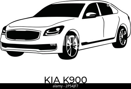 Vector silhouettes, icons of Kia brand cars Stock Vector Image & Art ...