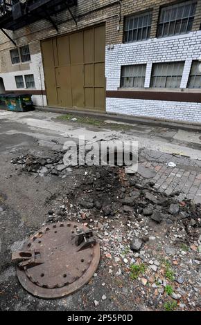 Manhole Cover in Detroit, United States. Public Lighting Department ...