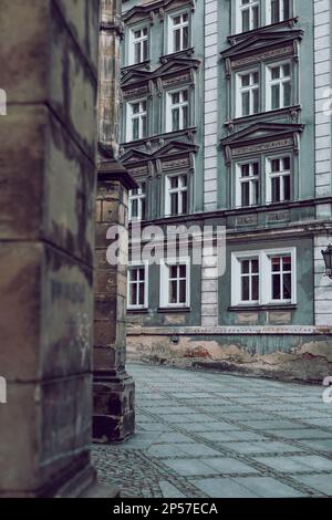 tenement house in the old town square Stock Photo - Alamy