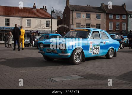 Competitor cars at Reed Group East Riding Stages Rally at start ...