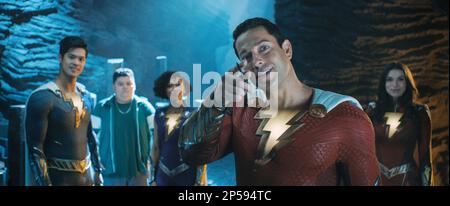 SHAZAM! FURY OF THE GODS, (aka SHAZAM 2), US character Poster, Zachary Levi as Shazam, 2023 ...