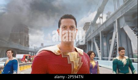 SHAZAM! FURY OF THE GODS, (aka SHAZAM 2), US character Poster, Zachary Levi as Shazam, 2023 ...