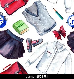 School clothes pupil uniform form fashion look set isolated Stock Photo ...