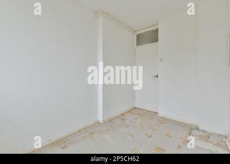 an unfinished room with white walls and dry plaster on the wall is ...