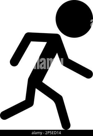 Moving person silhouette icon. Editable vector Stock Vector Image & Art ...