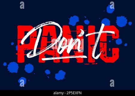 Dont Panic sign, label. Vector stock illustration Stock Vector Image ...