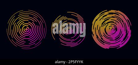 Hypnosis neon icon in line style. Hypnotised person symbol. Vector ...