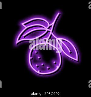 branch mandarin orange neon glow icon illustration Stock Vector Image ...
