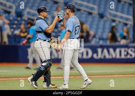 Tampa Bay Rays pitcher Logan Workman poses for a portrait during photo ...