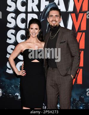 Josh Segarra, right, and wife Brace Rice attend the world premiere of ...