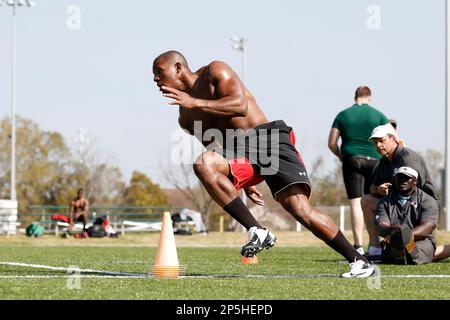 Former Florida A&M Rattlers Linebacker Brandon Hepburn runs the 40 yard ...