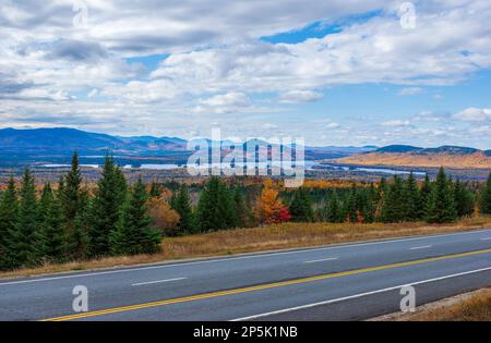 Attean Pond and the surrounding mountains: Attean Mountain and Sally ...