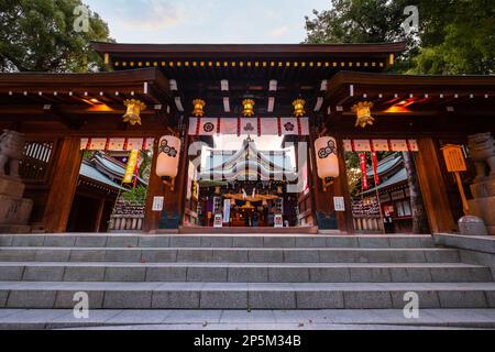 Fukuoka, Japan - Nov 20 2022: Kushida shrine in Hakata ward, founded in ...