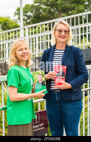 NSW State election 2023 The Greens party corflutes and posters in the ...