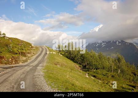 Mount Hoven, splendid view over Nordfjord from the Loen skylift Stock ...