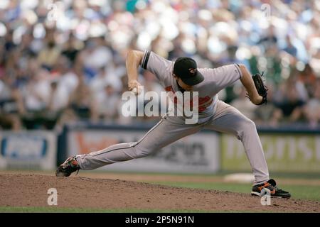MILWAUKEE, WI - JUNE 22: Pitcher Chad Bradford #53 of the Baltimore ...