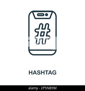 Hashtag icon. Monochrome simple Hashtag icon for templates, web design ...