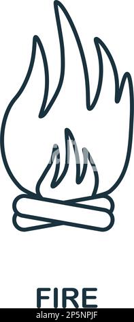 Campfire icon outline vector. Eco tourism. People travel Stock Vector ...