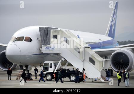 Boeing 787 landed in emergency Stock Photo - Alamy