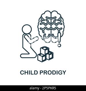 Child Prodigy icon. Monochrome simple Child Prodigy icon for templates ...