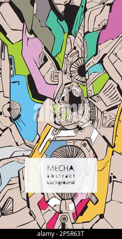 hand drawn mecha abstract background Stock Vector Image & Art - Alamy