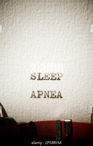 Sleep apnea text written with a typewriter Stock Photo - Alamy