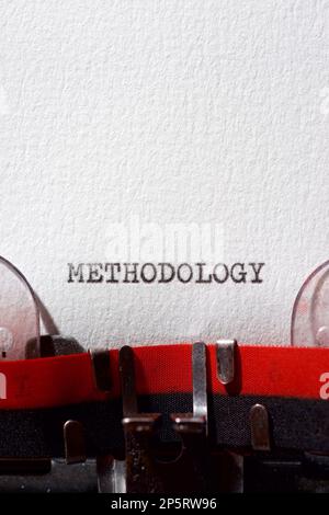Study or activity concept. The word methodology written through a ...