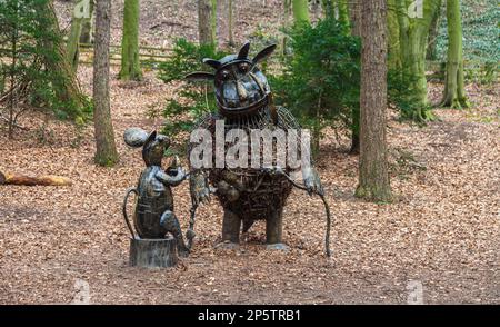 Gruffalo inspired statues in Hardwick Park,Sedgefield,England,UK Stock ...