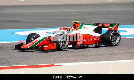 Prema's Oliver Bearman during the F2 Feature Race ahead of the Bahrain ...
