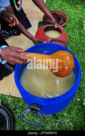 A colourful ceremony to celebrate the first harvest of the sacred ...