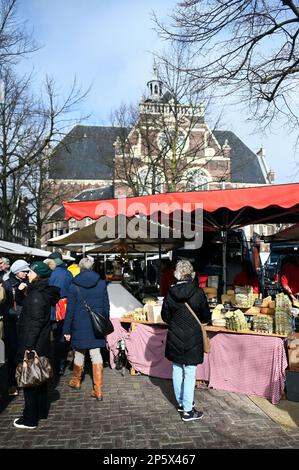 Noordermarkt at the Noorderkerk in Amsterdam, Netherlands Stock Photo ...