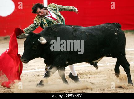 Professional bullfighters Jorge de Jesus "El Glison", left, and Cesar ...