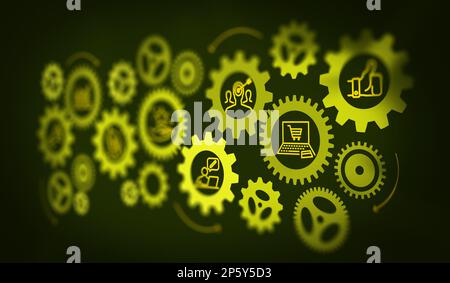 marketing automation concept business idea background plan graphic ...