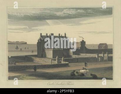 Castle Sinclair, Thurso - William Daniell Stock Photo - Alamy