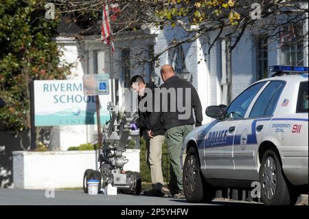 Bomb squad remote controlled robot nicknamed "Wheelbarrow", made by ...