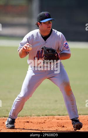 New York Mets Matt Bouchard, left, first baseman Daniel Murphy, center ...