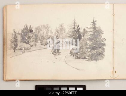 recto: Trees - Leaf from Artist's Sketchbook - James Watterson Herald ...