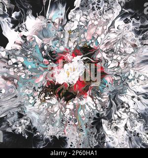 Black red and gold marble abstract background. Decorative acrylic paint ...