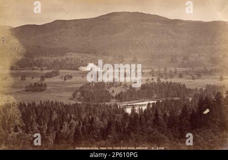 Invercauld House from Lion's Rock Braemar - George Washington Wilson ...
