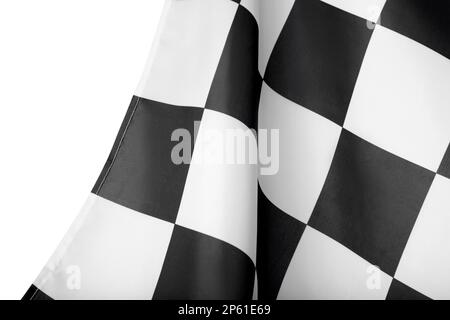 Checkered finish flag on white background. Auto racing symbol Stock ...