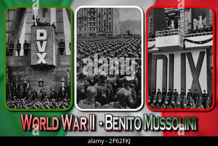 Benito Mussolini, (the Duce) Protagonist of the tragic and disastrous ...