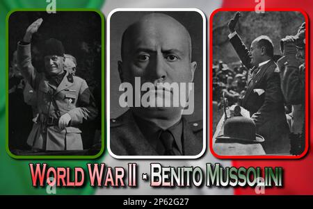 Benito Mussolini, (the Duce) Protagonist of the tragic and disastrous ...