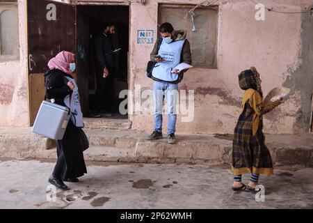 Sarmada, Syria. 07th Mar, 2023. A member of the Syria Immunization Team ...