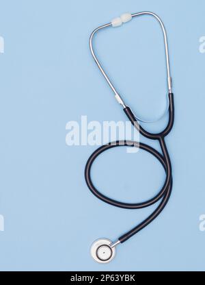Medical pediatric or paediatric stethoscope on light blue Stock Photo ...