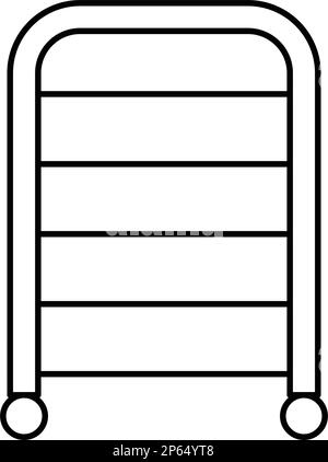 meat department rack line icon vector illustration Stock Vector Image ...