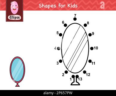Ellipse coloring page for preschool, kindergarten & Montessori kids to ...